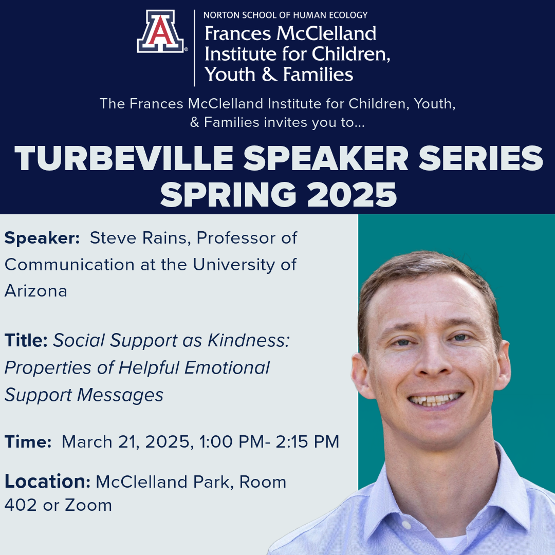 Turbeville Speaker Series: Social Support as Kindness: Properties of ...